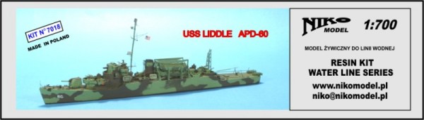 USS LIDDLE Destroyer APD-60